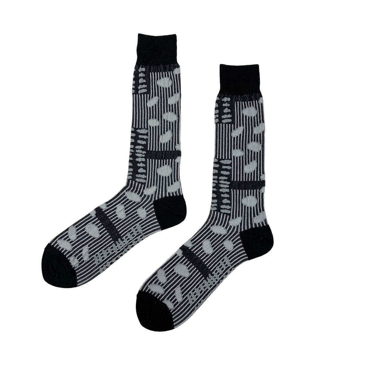 Socks - BEAN SCATTER - N-10 / N3-10 - Black / Grey – nuno-shopping