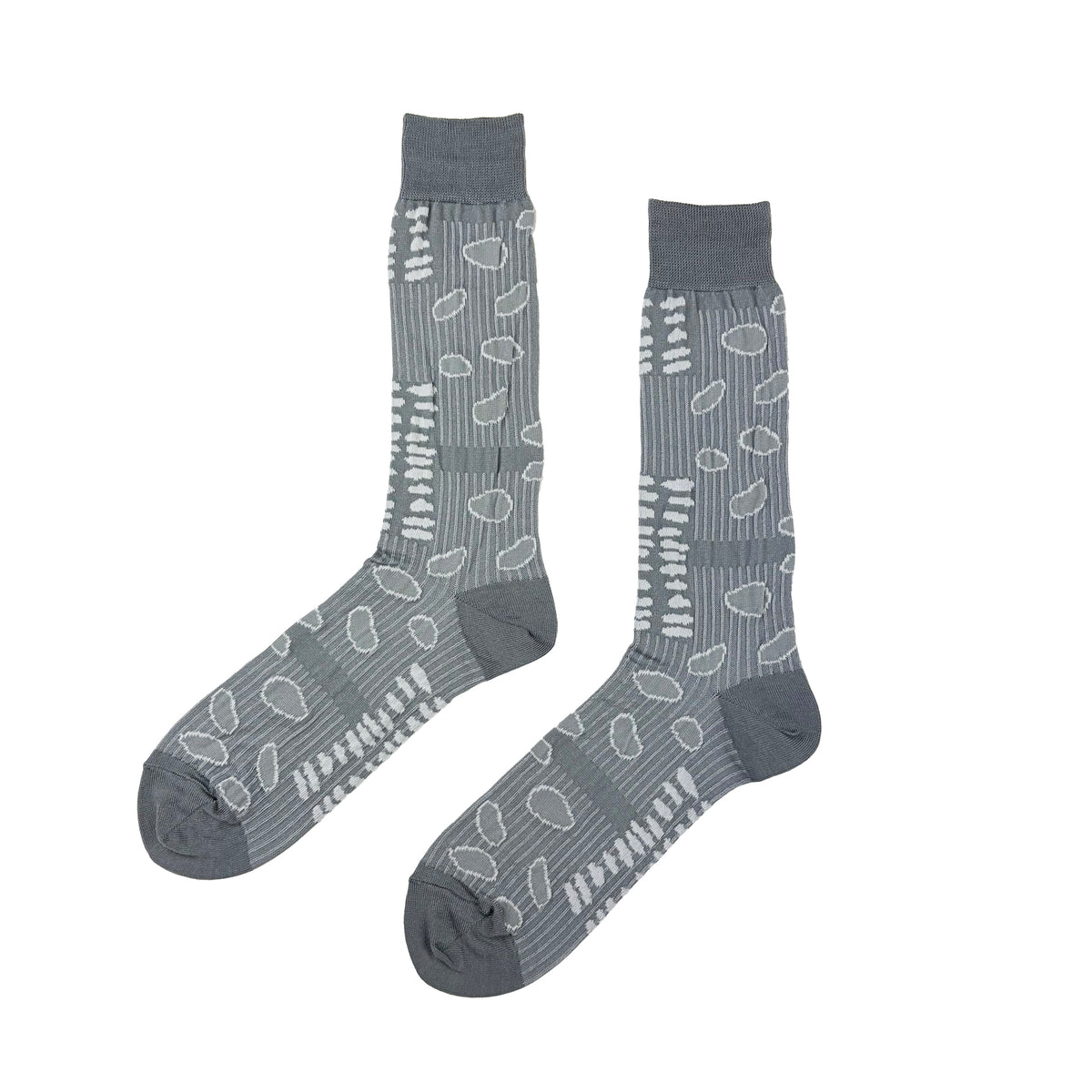 Socks - BEAN SCATTER - N-10 / N3-10 - Grey / White – nuno-shopping