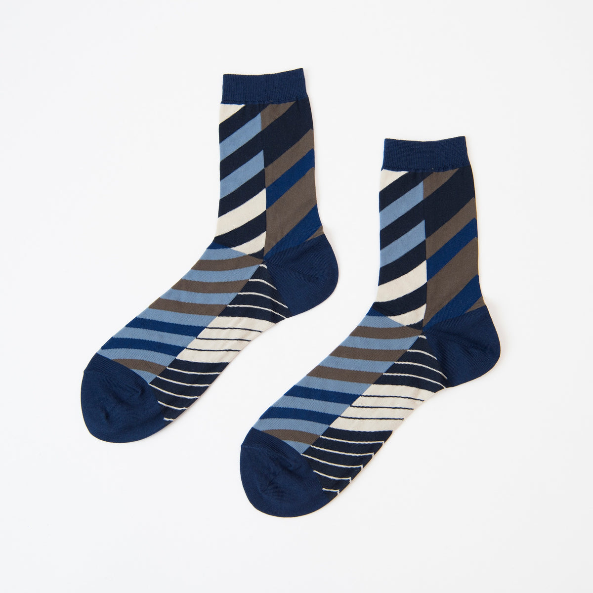 Socks - Arrow Feathers - N-7/N3-7 NavyWhite – nuno-shopping